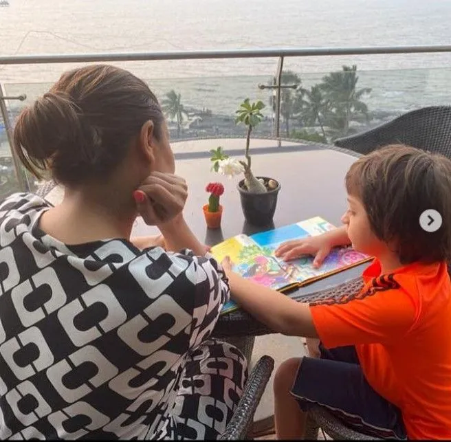 Gauri Khan poses in the seating area of her terrace.